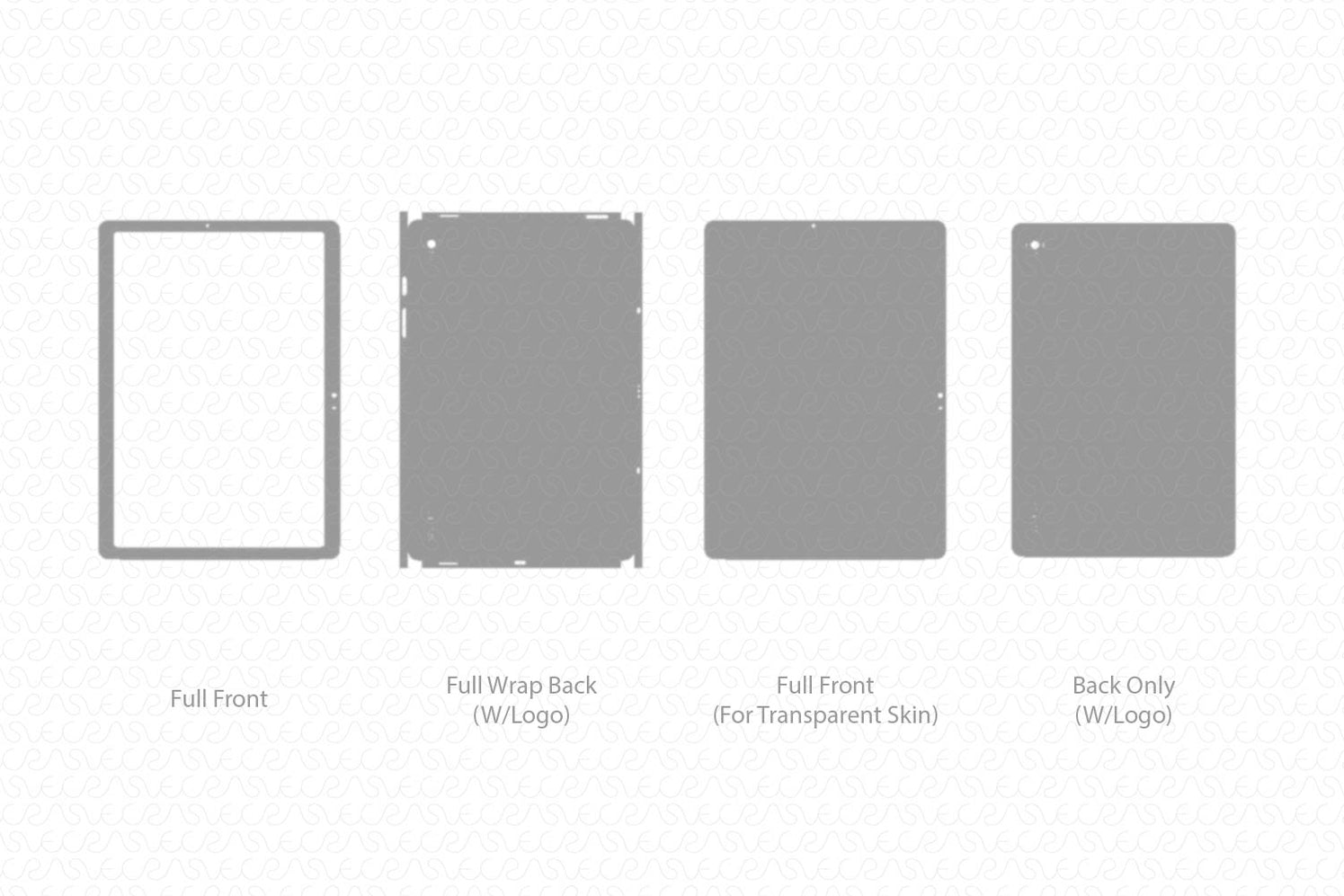 Vinyl Ready Vector Cut File Templates for iPad / Tablet Skins in Ai ...