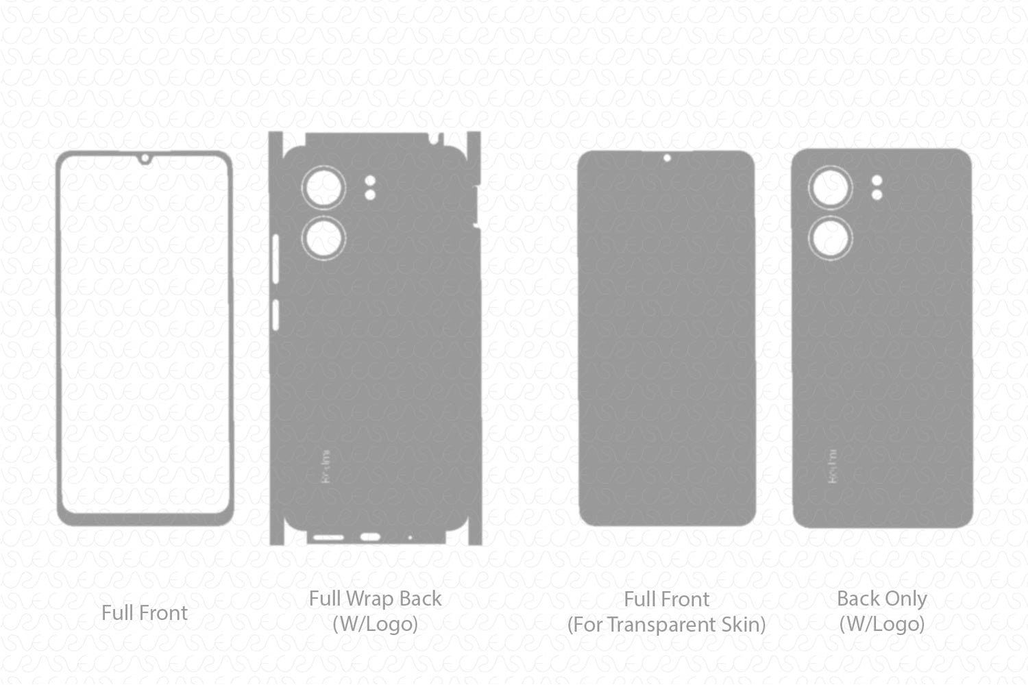 Vinyl Ready Vector Cut File Templates for Phone Skins in Ai, PLT, EPS ...