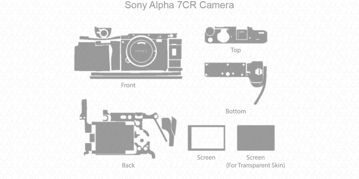 Sony A7CR Camera Skin CutFile Vector Template Full Wrap SVG — VecRas