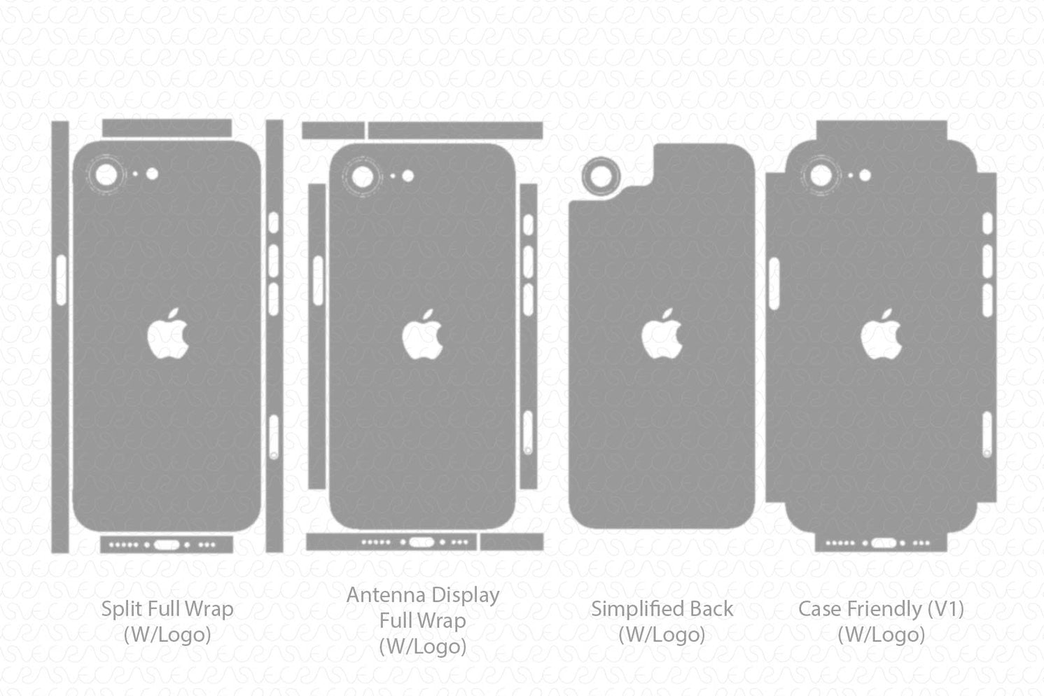 iPhone 16e Vector Skin Cutfile Template Full Wrap SVG — VecRas