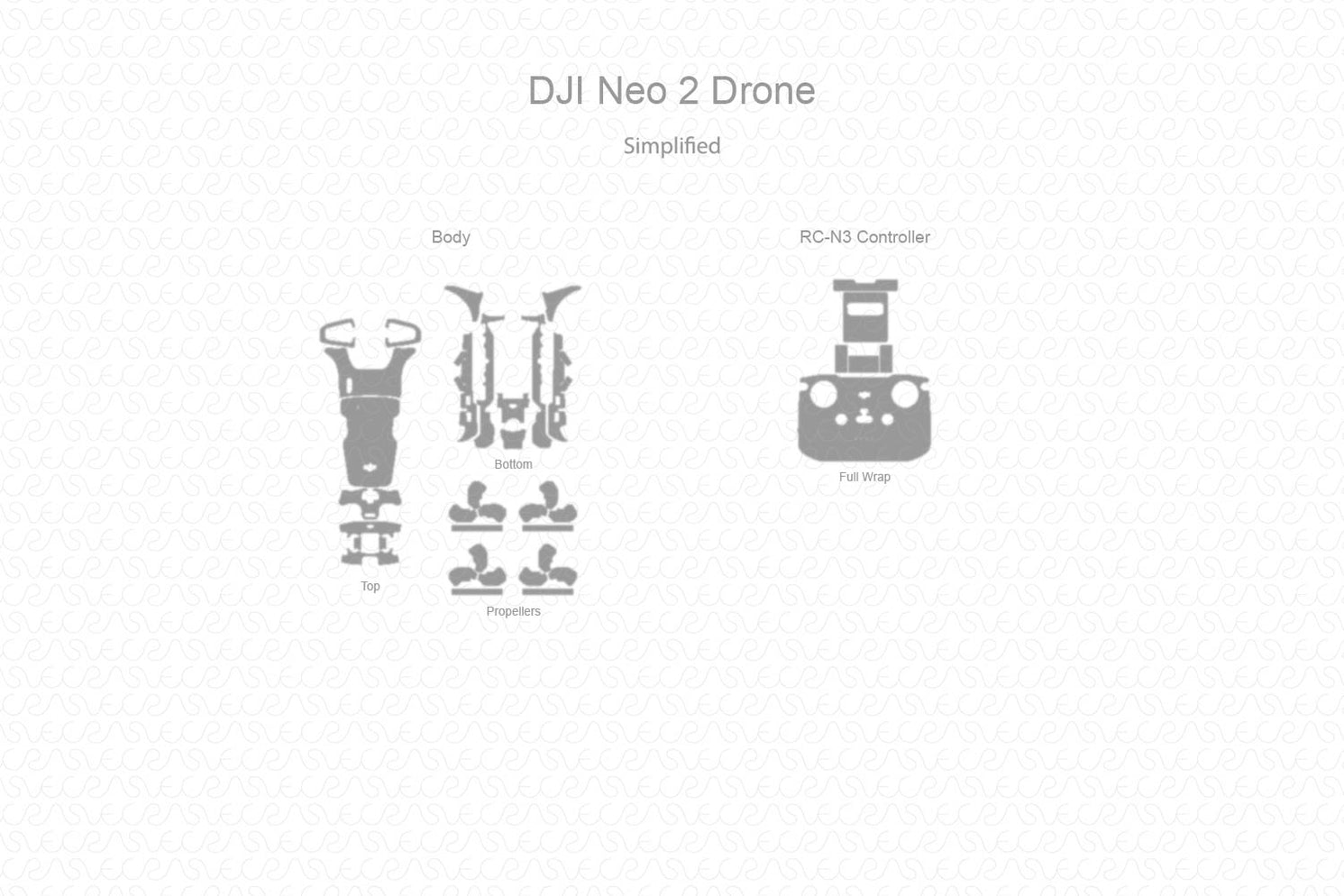 DJI Neo 2 Drone Skin Template Vector — VecRas