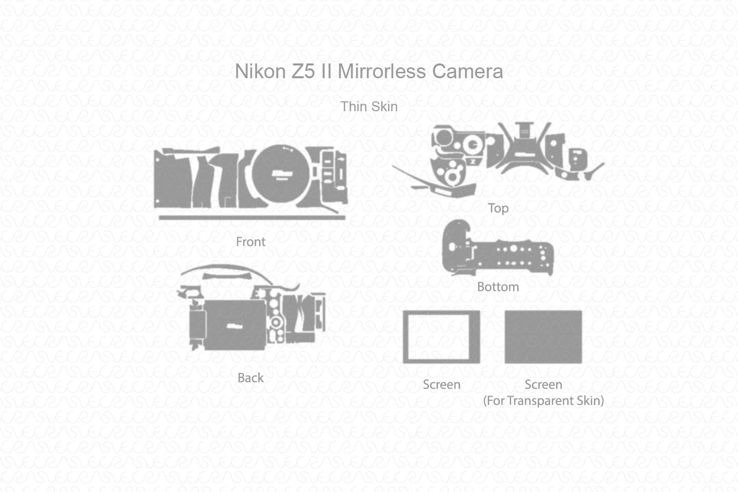Nikon Z5 II Mirrorless Camera Skin CutFile Vector Template Full Wrap ...