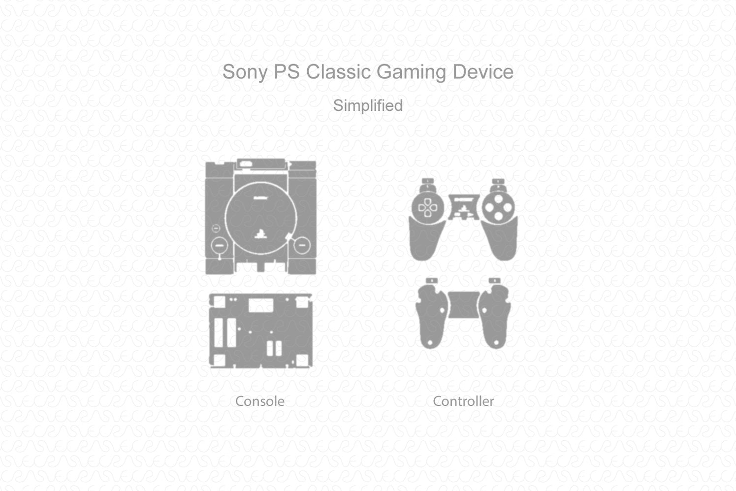 Vinyl Ready Vector Cut File Templates for PlayStation Gaming Skins in ...