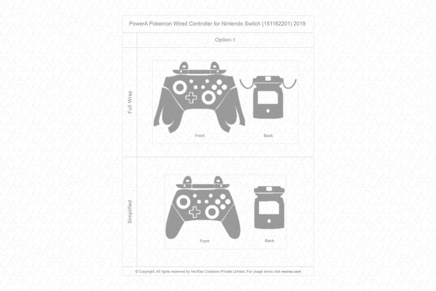 PowerA Pokemon Wired Controller for Nintendo Switch Vinyl Skin Cut File ...