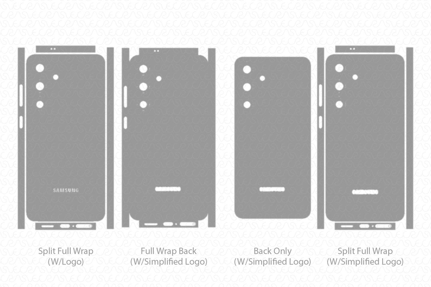 Exclusive Galaxy S25 2025 Skin CutFile Vector Template Full Wrap SVG ...