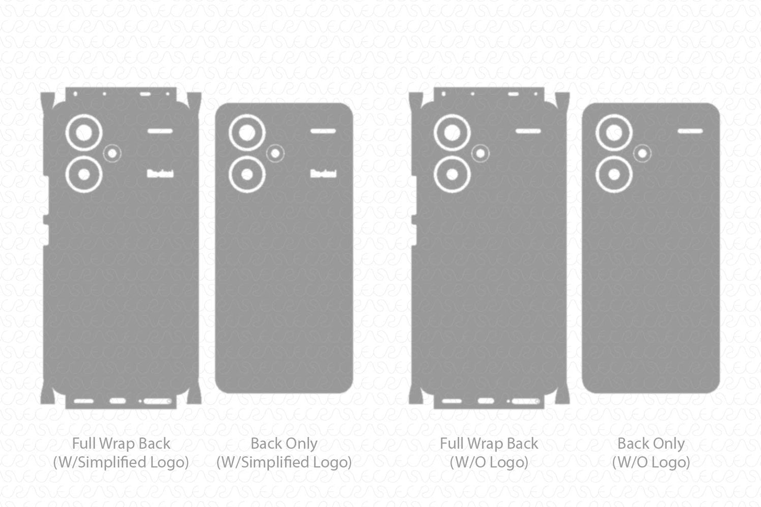 Vinyl Ready Vector Cut File Templates for Phone Skins in Ai, PLT, EPS ...