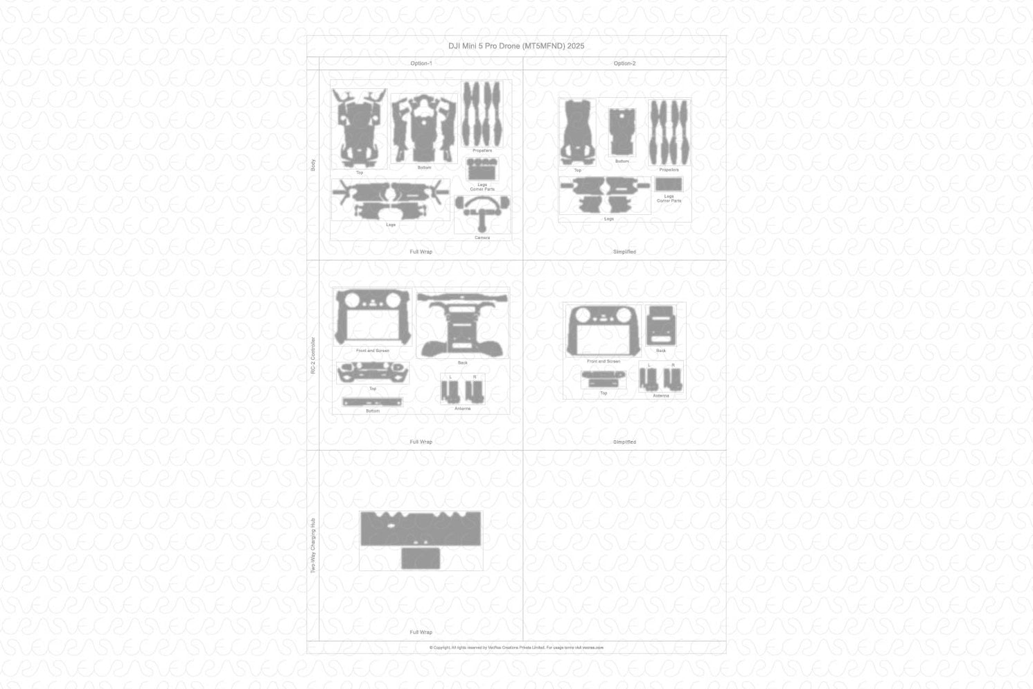 DJI Mini 5 Pro Drone Skin Template Vector — VecRas