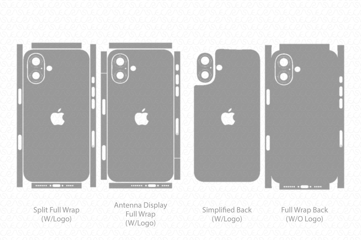 iPhone 16 Plus Skin CutFile Vector Template Full Wrap SVG — VecRas
