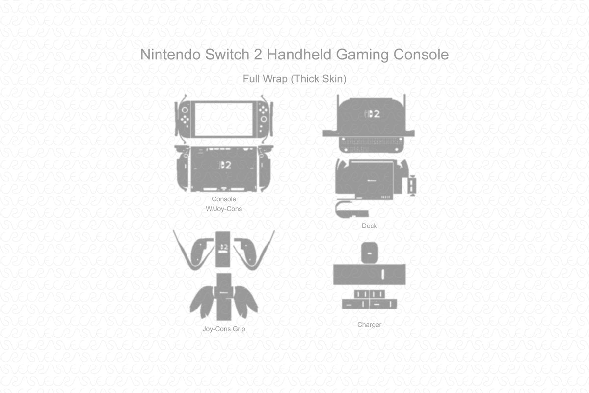 Exclusive Nintendo Switch 2 Console Skin CutFile Vector Template Full ...