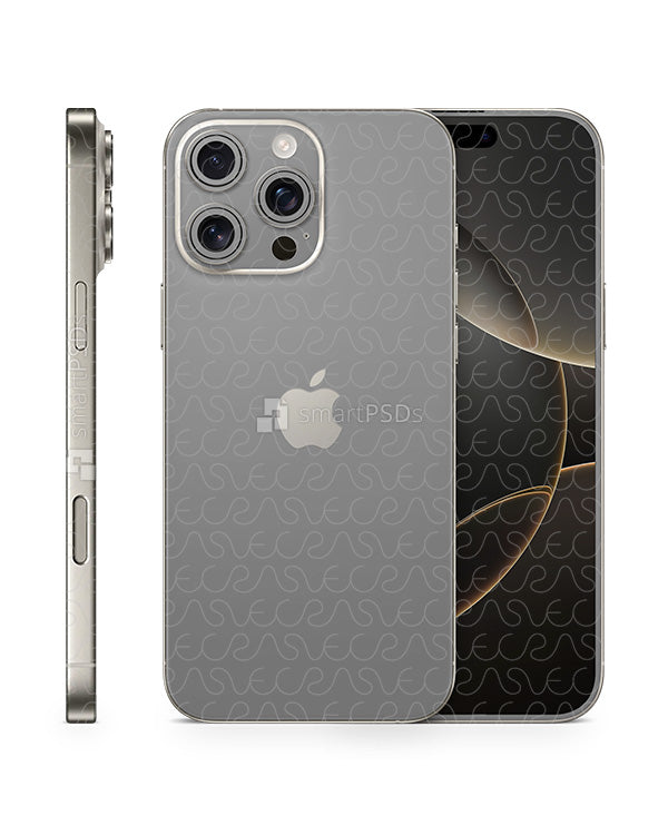 iPhone 16 Pro Max 2024 PSD Skin Mockup Template — VecRas