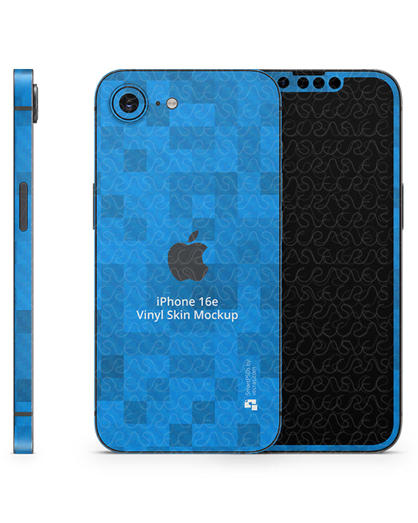 Iphone 16e 2025 Vinyl Skin Mockup Psd Template — Vecras