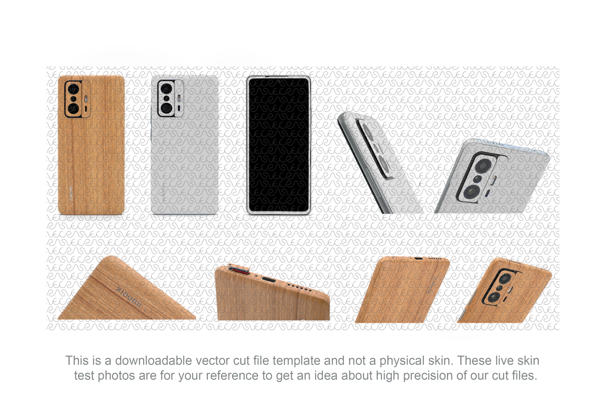 Vinyl Ready Vector Cut File Templates for Xiaomi Phone Skins in Ai, PLT ...