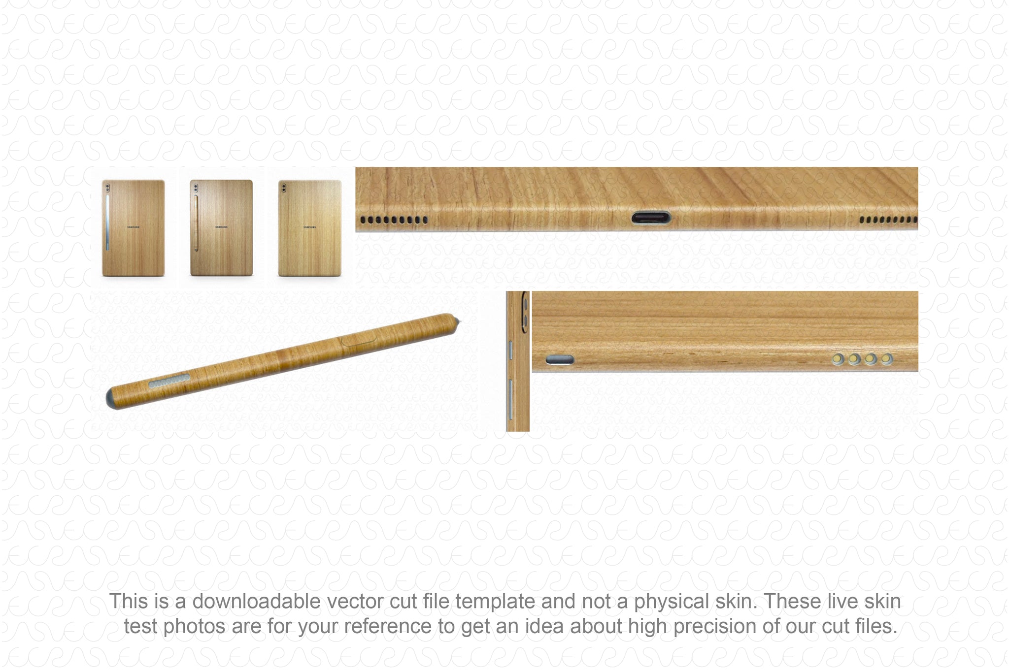 Vinyl Ready Vector Cut File Templates for Galaxy Tab Skins in Ai, PLT ...