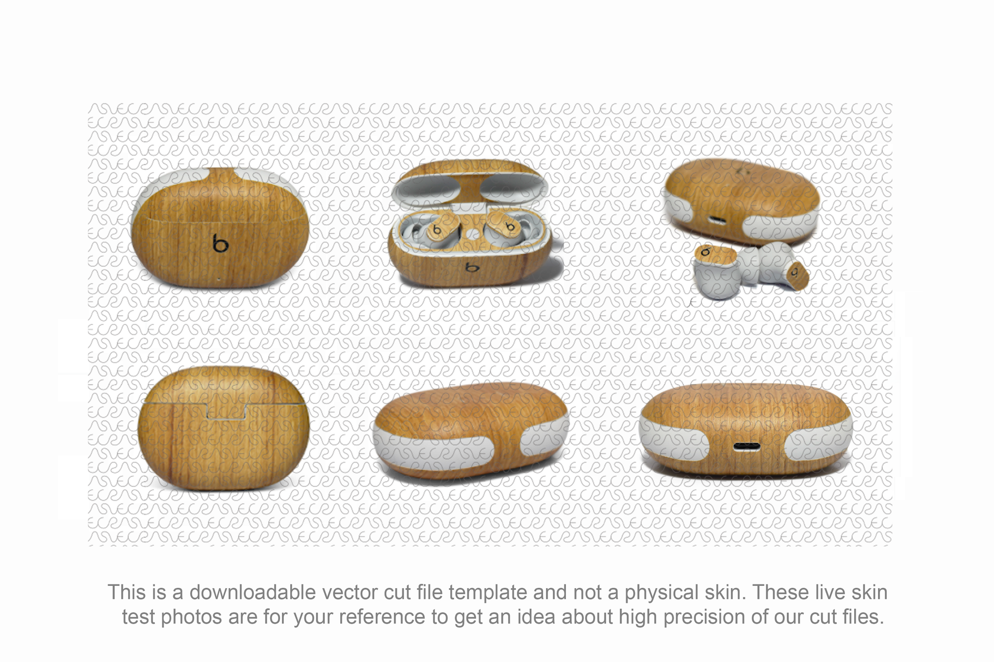 Vinyl Ready Vector Cut File Templates for AirPods / Earbuds Skins in Ai ...