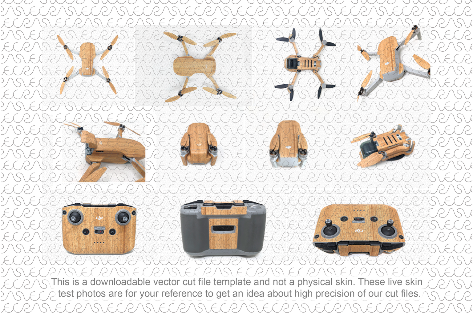 Cut Ready Vector Cut File Templates for DJI / Drone Skins in Ai, PLT ...