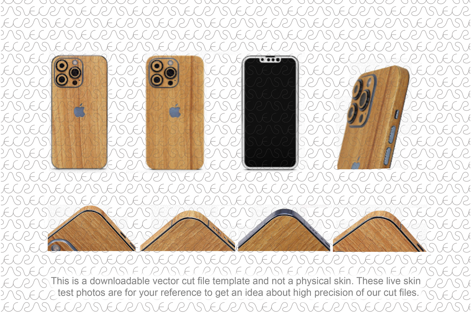 Vinyl Ready Vector Cut File Templates for Apple iPhone Skins in Ai, PLT ...