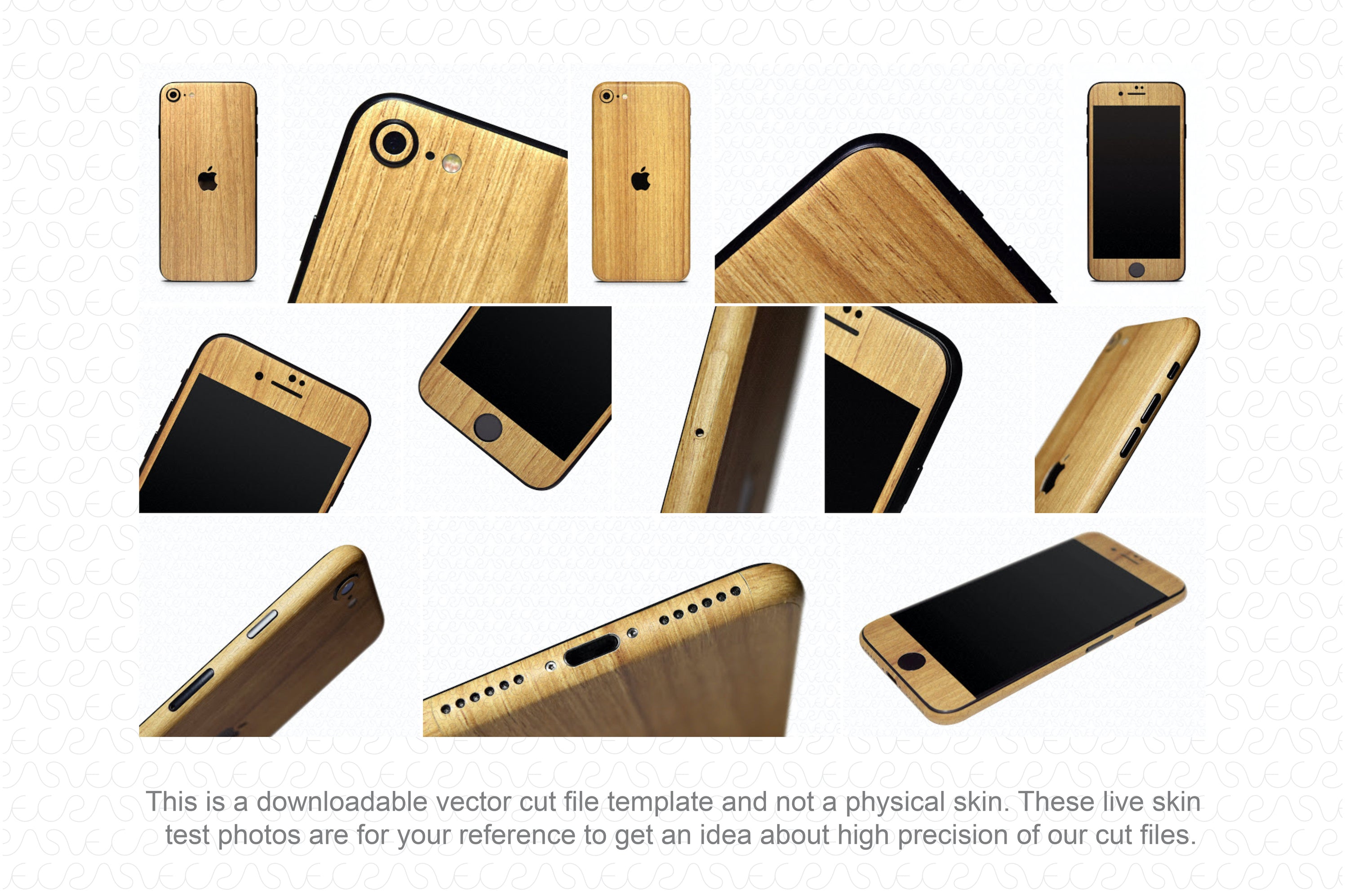 iPhone SE (2020) Skin CutFile Vector Template Full Wrap SVG — VecRas