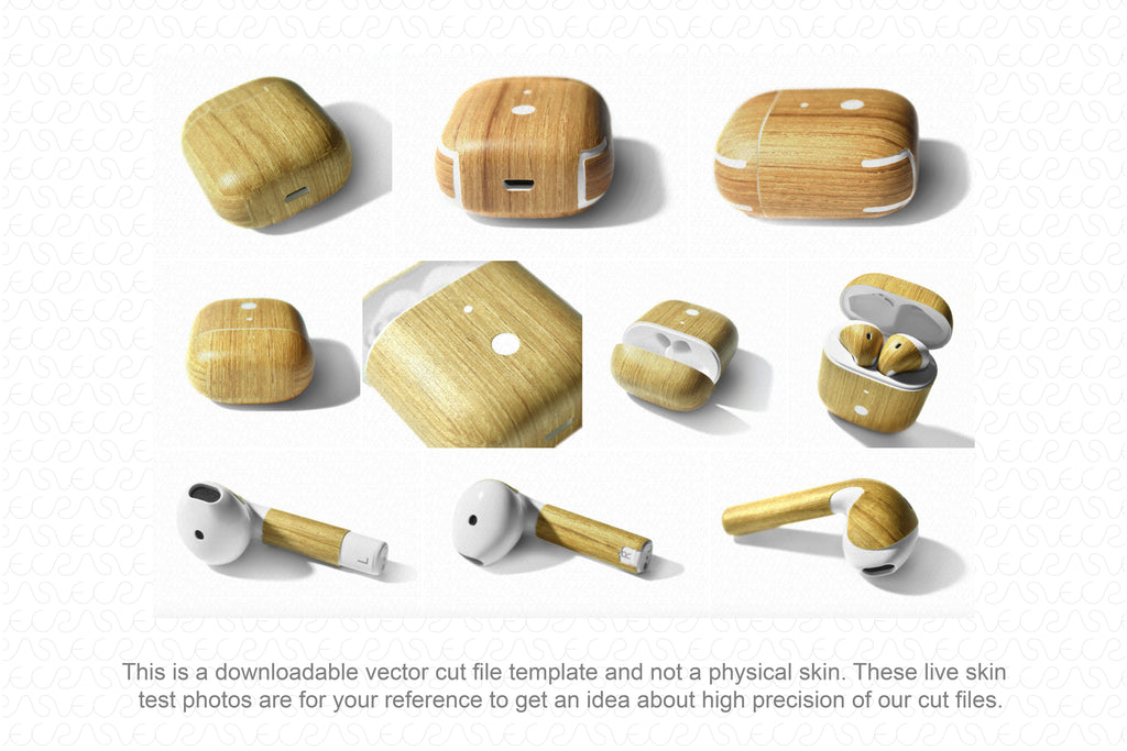Vinyl Ready Vector Cut File Templates for AirPods / Earbuds Skins in Ai ...