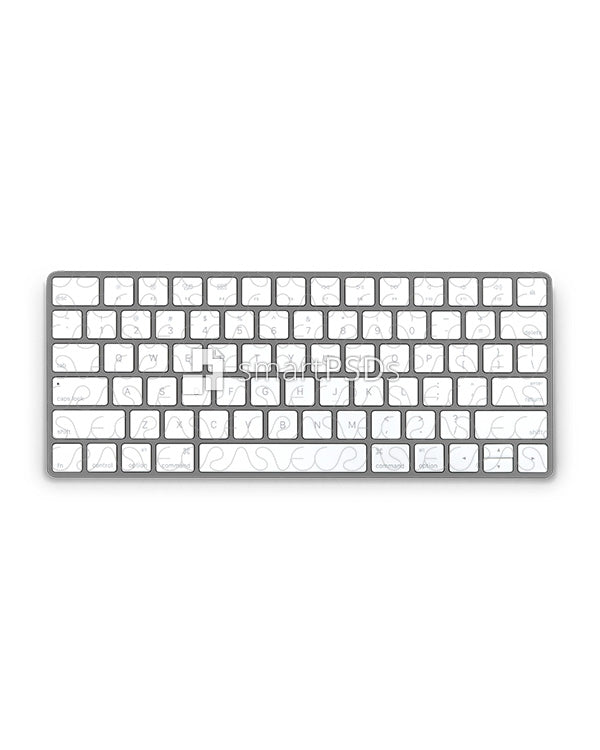 Apple Wireless Keyboard Vinyl Skin Design Mockup — VecRas