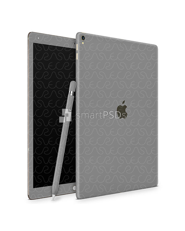 Apple iPad Pro (12.9) 2017 Tablet Skin Design Template (Front-Back Ang ...