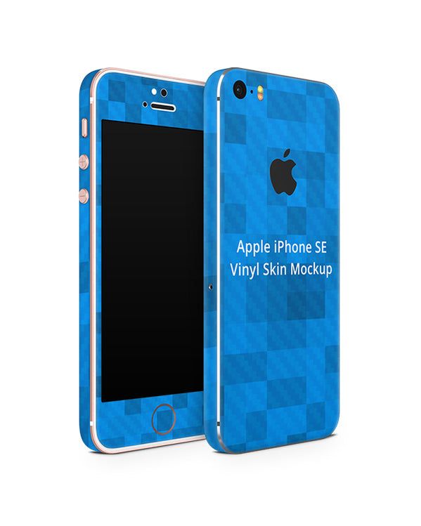 Apple iPhone 5s-SE Vinyl Skin Design Mockup (Front-Back Angled) — VecRas