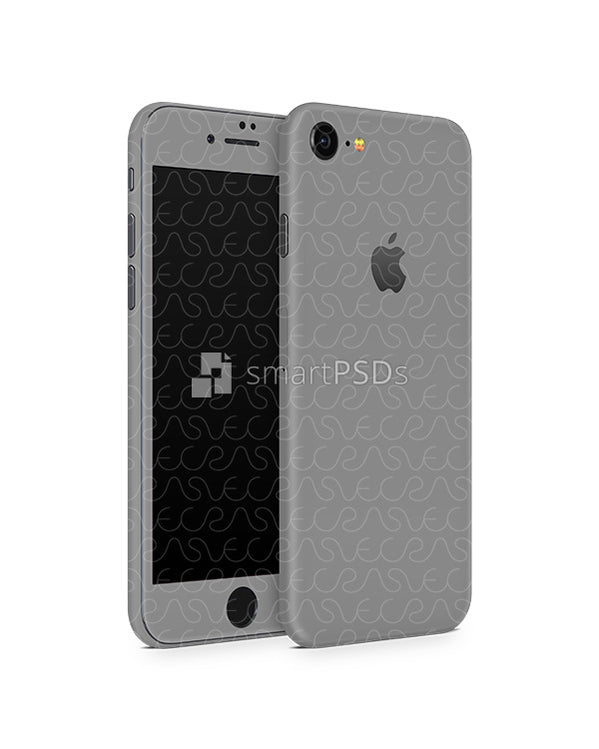 Apple iPhone 8 Vinyl Skin Design Mockup 2017 (Front-Back Angled) — VecRas