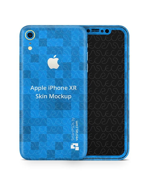 Apple iPhone XR Vinyl Skin Design Mockup 2018 — VecRas