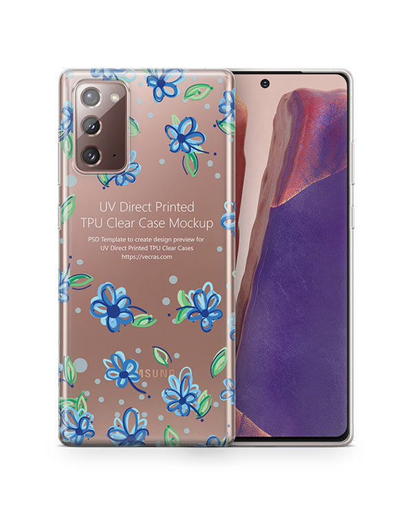 Galaxy Note 20 (2020) TPU Clear Case Mockup — VecRas