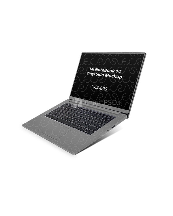 Mi NoteBook 14 (2020) Vinyl Skin Mockup PSD Template — VecRas