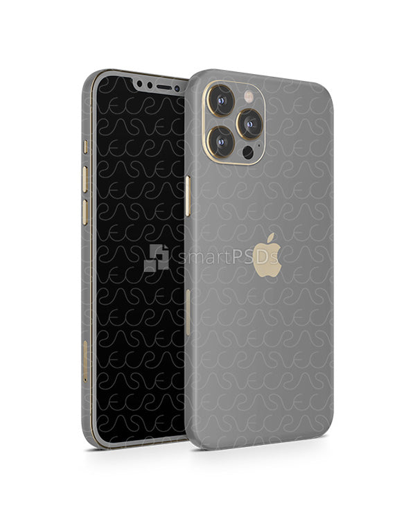 iPhone 12 Pro (2020) PSD Skin Mockup Template (Angled) — VecRas