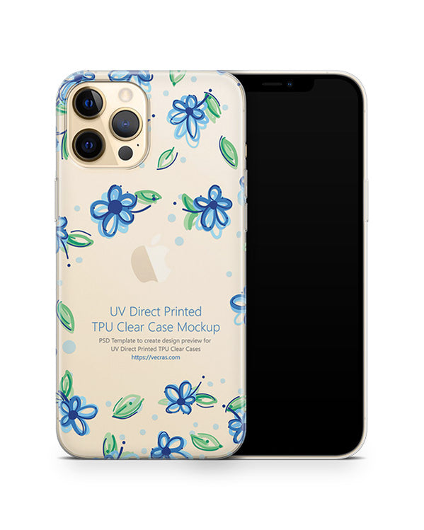 iPhone 12 Pro Max (2020) TPU Clear Case Mockup — VecRas