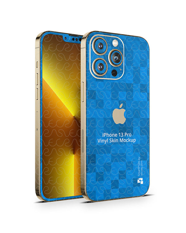 Home iPhone 13 Pro (2021) PSD Skin Mockup Template (Angled)