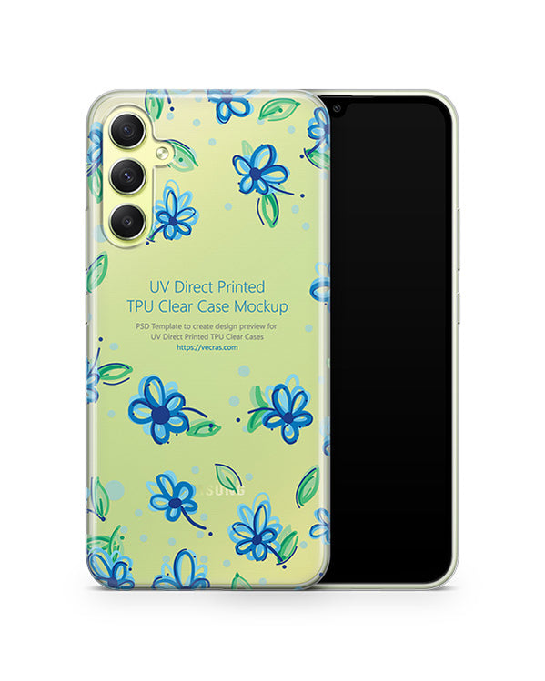 Galaxy A34 5G (2023) TPU Clear Case Mockup — VecRas