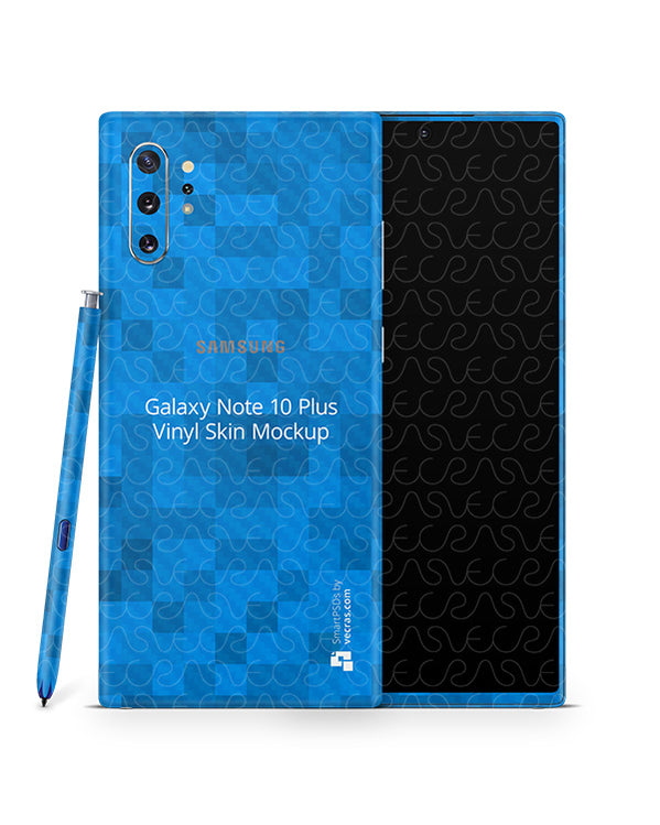 Galaxy Note 10 Plus Vinyl Skin Design Mockup 2019 — VecRas