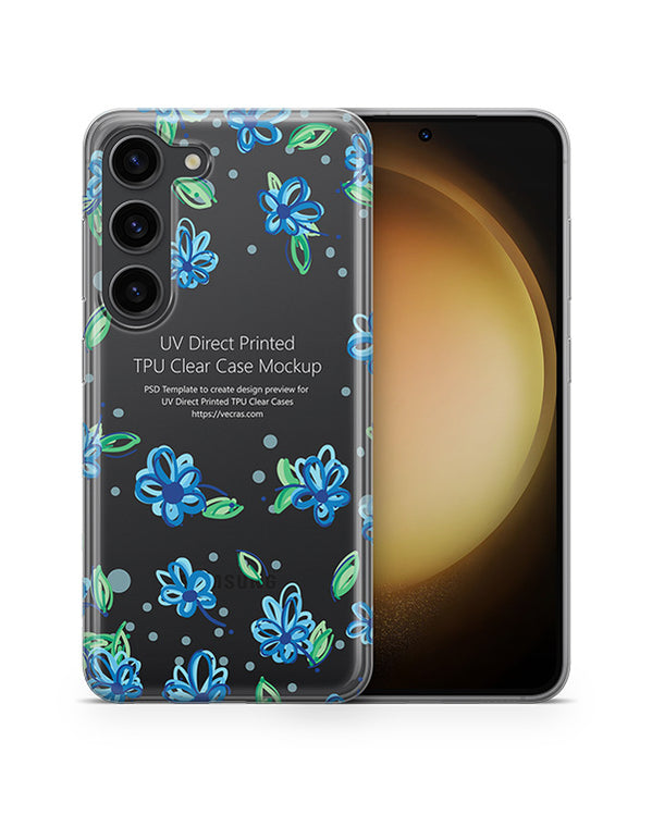 Galaxy S23 (2023) TPU Clear Case Mockup — VecRas