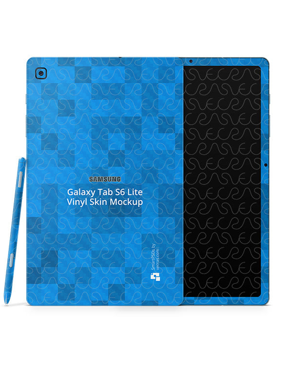 Galaxy Tab S6 Lite (2020) Vinyl Skin Mockup PSD Template — VecRas
