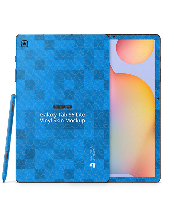 Galaxy Tab S6 Lite (2020) Vinyl Skin Mockup PSD Template — VecRas