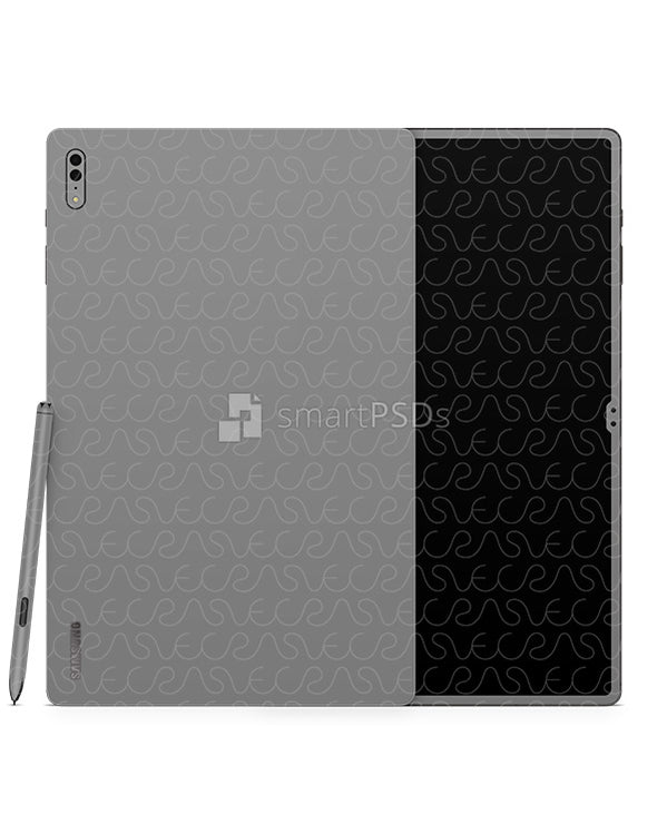 Galaxy Tab S8 Ultra 5G (2022) PSD Skin Mockup Template — VecRas
