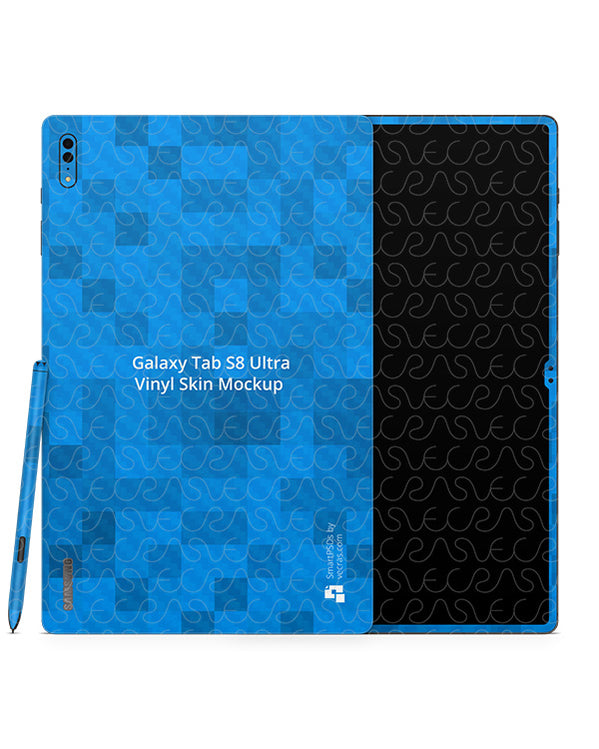 Galaxy Tab S8 Ultra 5G (2022) PSD Skin Mockup Template — VecRas
