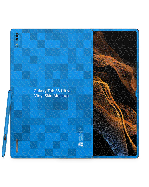 Galaxy Tab S8 Ultra 5G (2022) PSD Skin Mockup Template — VecRas