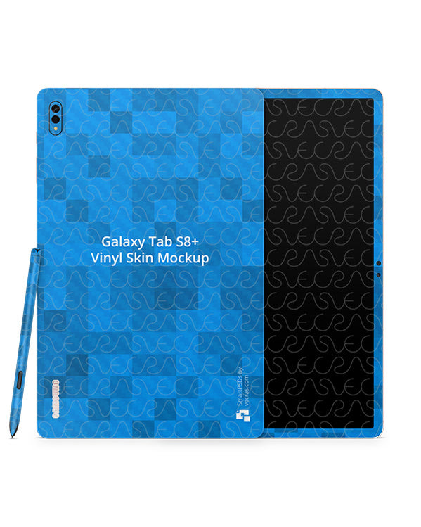 Galaxy Tab S8 Plus (2022) Vinyl Skin Mockup PSD Template — VecRas