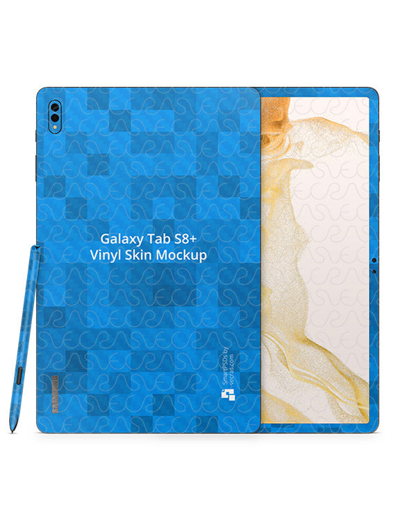 Galaxy Tab S8 Plus (2022) Vinyl Skin Mockup PSD Template — VecRas