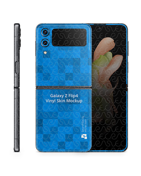 Galaxy Z Flip 4 (2022) PSD Skin Mockup Template — VecRas