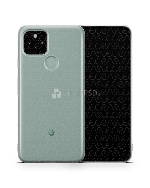 Google Pixel 5 5G (2020) TPU Clear Case Mockup — VecRas