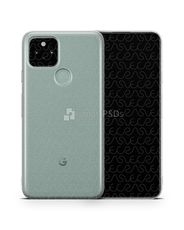 Google Pixel 5 5G (2020) TPU Clear Case Mockup — VecRas