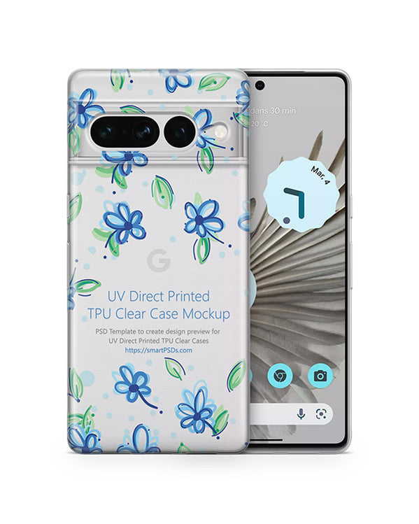 Google Pixel 7 Pro (2022) TPU Clear Case Mockup — VecRas