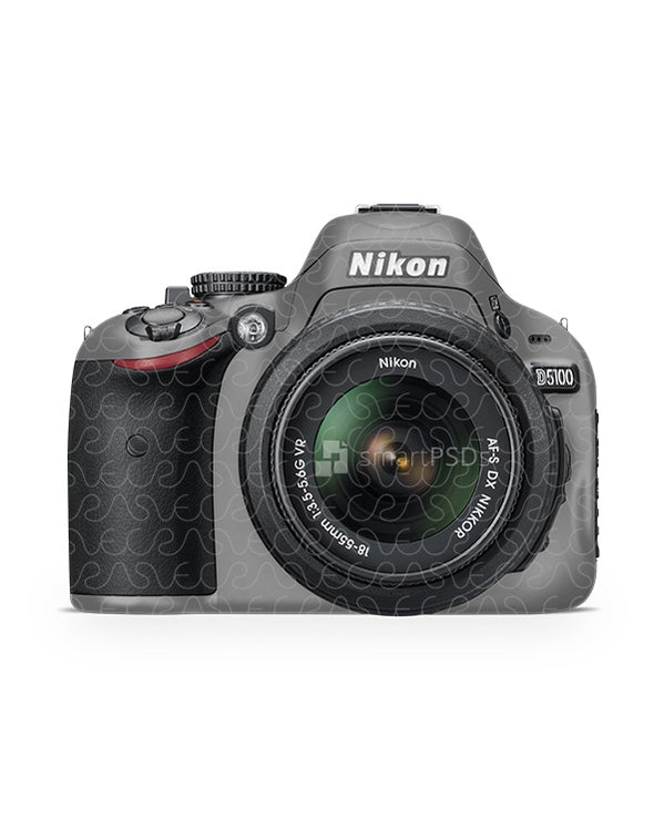 Nikon D5100 Camera (2011) Vinyl Skin Mockup PSD Template — VecRas