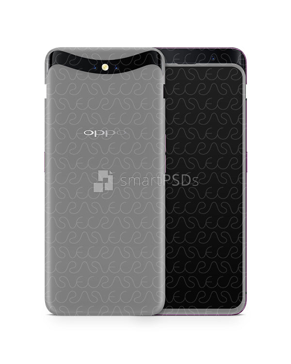 Oppo Find X Vinyl Skin Design Mockup 2018 — VecRas
