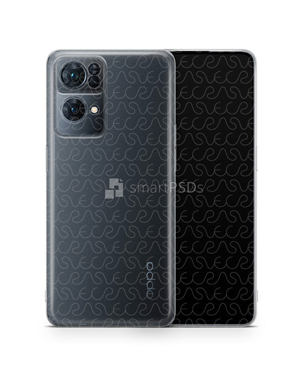 Oppo Reno 7 Pro 5G (2021) TPU Clear Case Mockup — VecRas