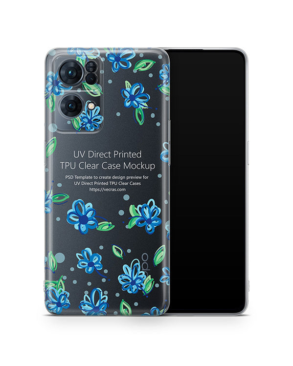 Oppo Reno 7 Pro 5G (2021) TPU Clear Case Mockup — VecRas
